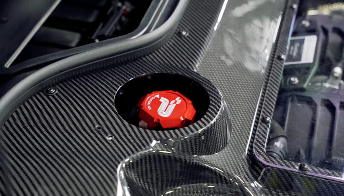 Paragon C8 Corvette Convertible Clear Engine Cover with Carbon Fiber Edge