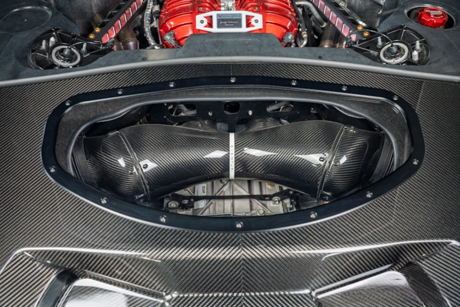 C8 Carbon Fiber Trunk Cover - GM Branding