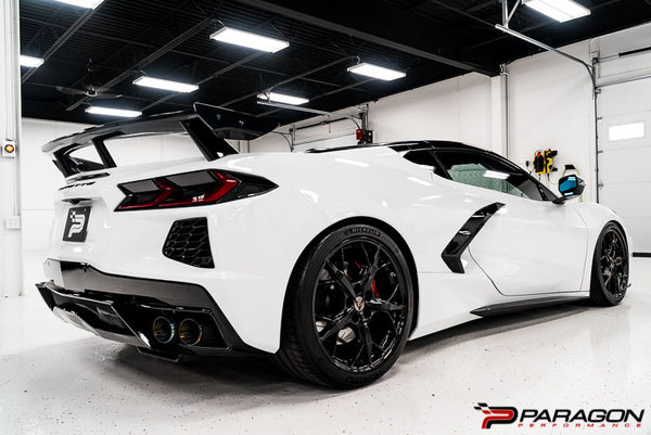 C8 Corvette Carbon Flash Rocker Panel Extensions | Paragon Performance